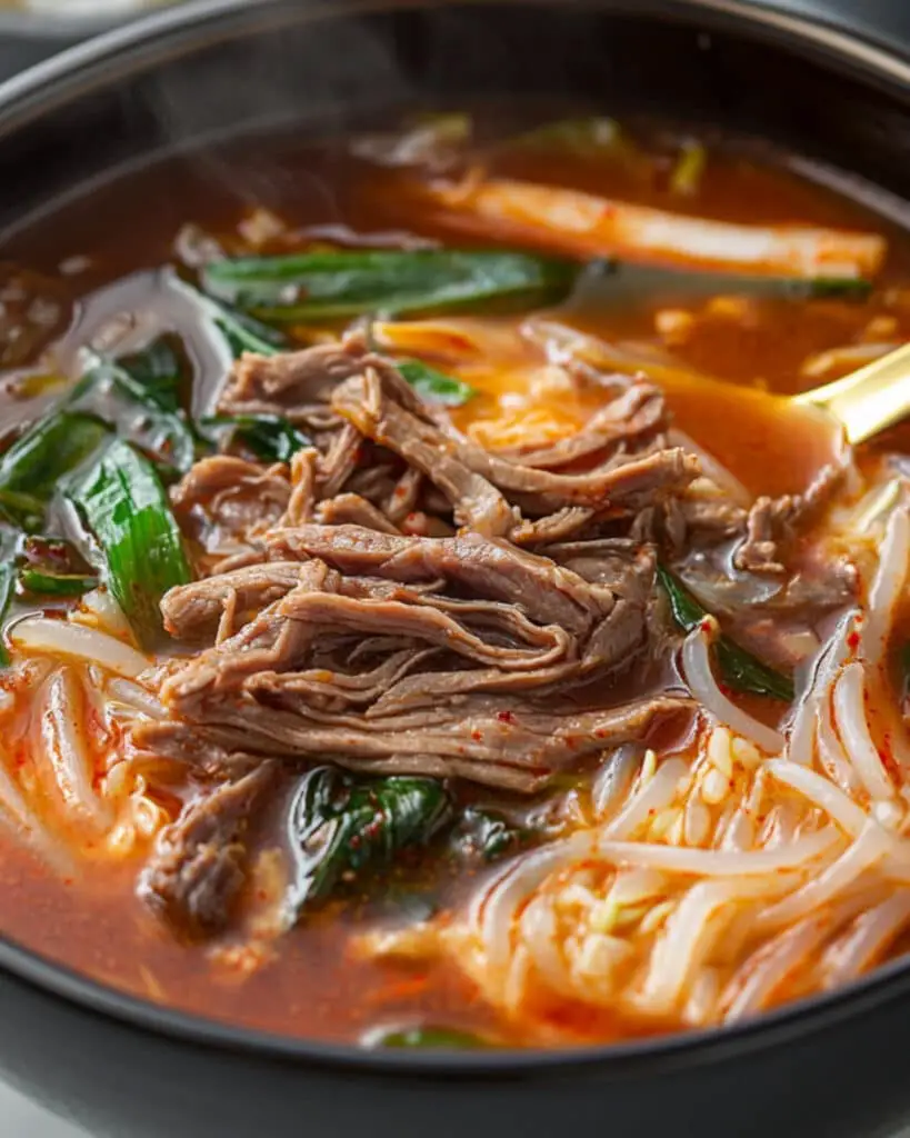Korean Spicy Beef Vegetable Soup Recipe