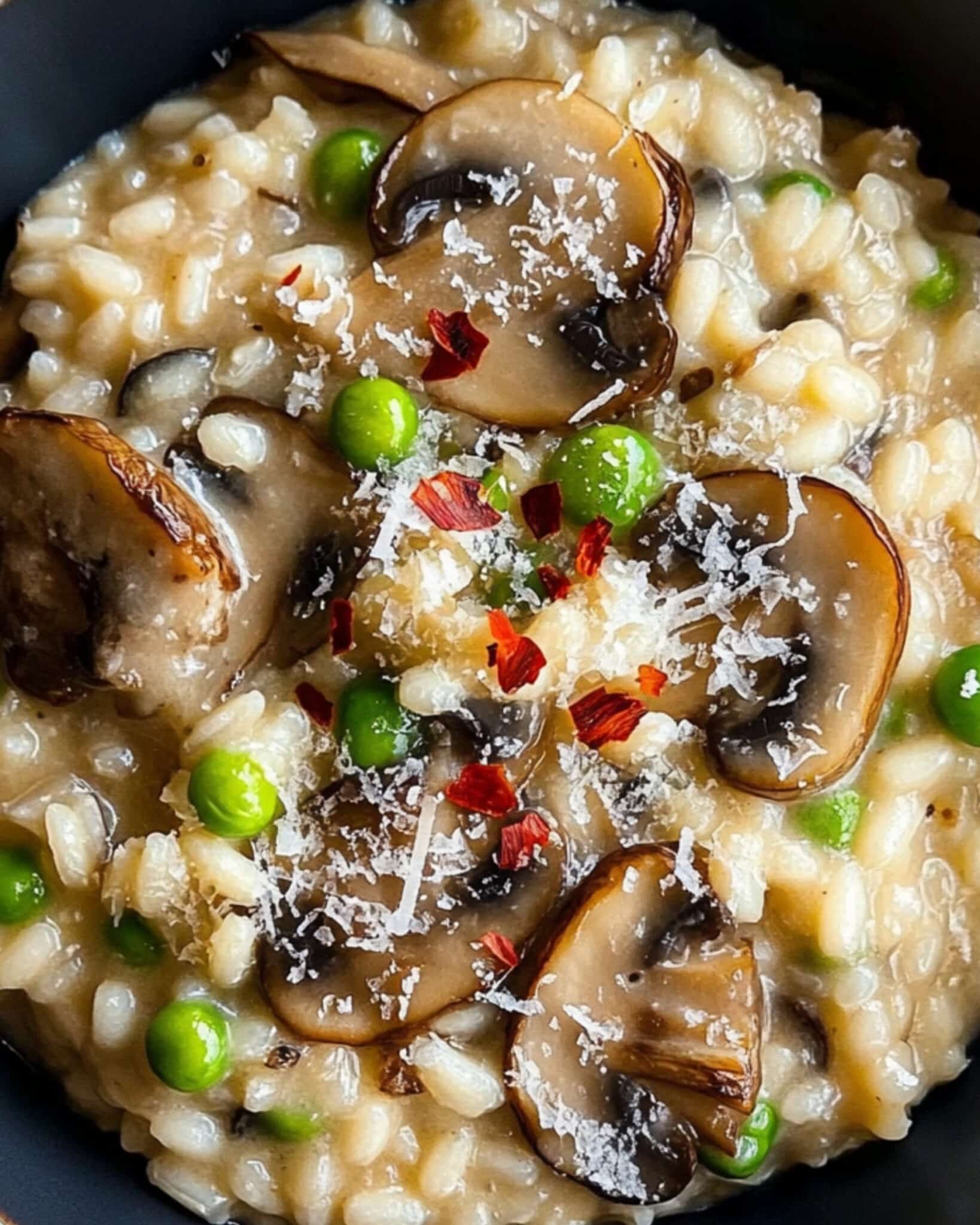 Mushroom and Pea Risotto Recipe