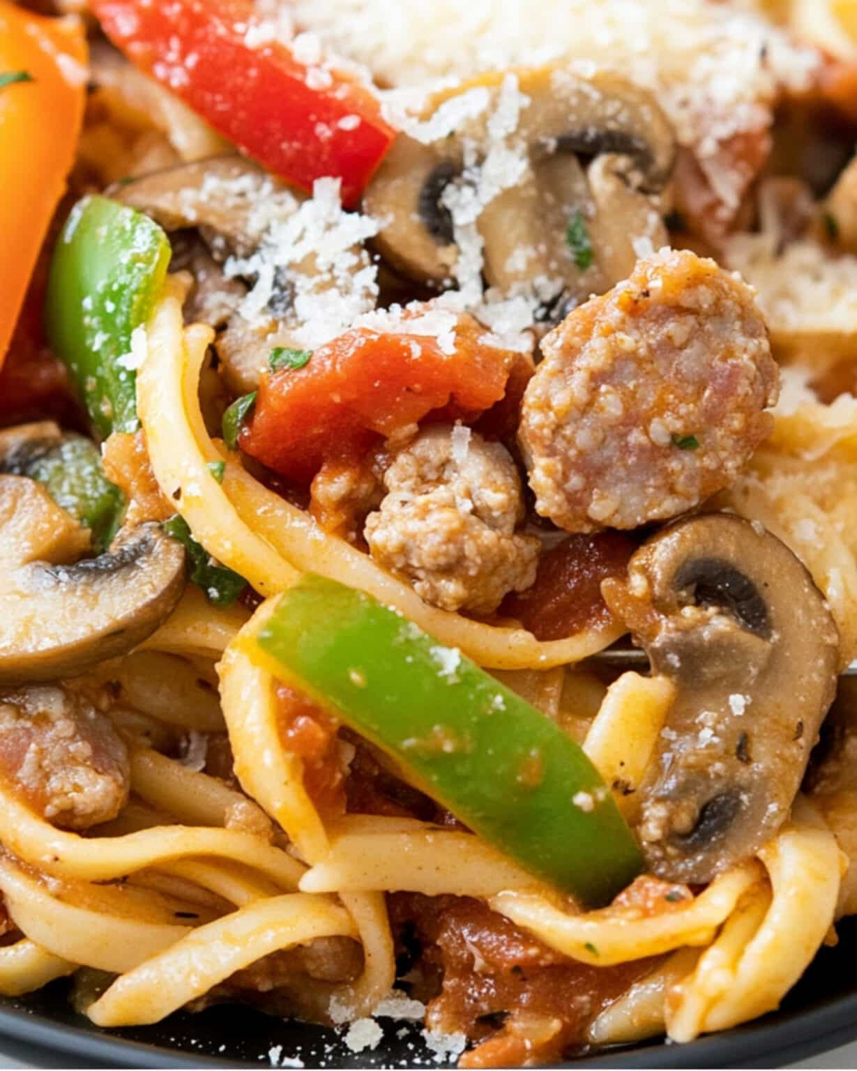 Pasta with Sausage Peppers and Onions Recipe