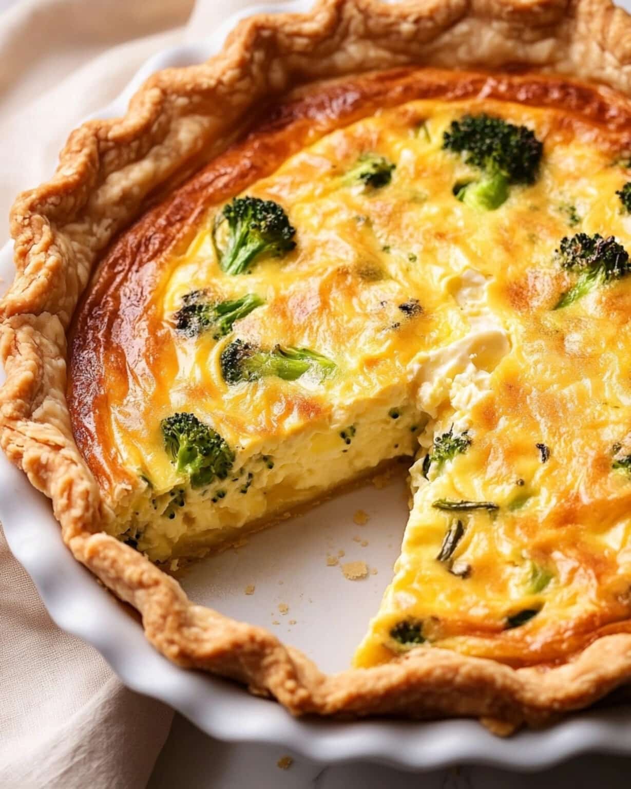 Broccoli Cheddar Quiche Recipe