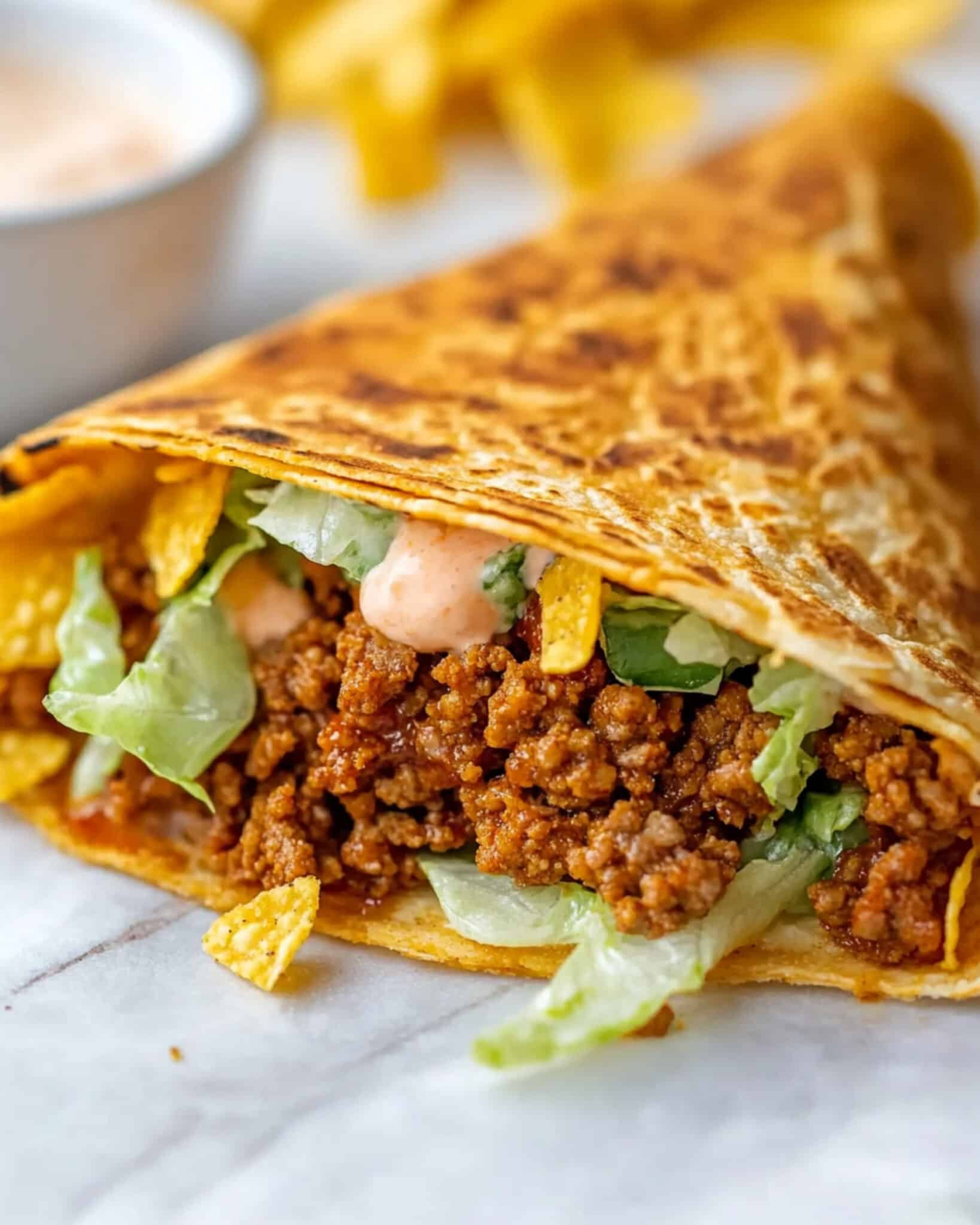 Nachos Beef Folded Wraps Recipe