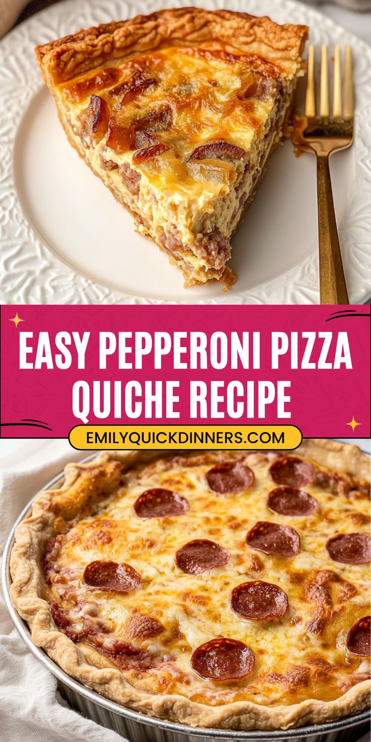 Pepperoni Pizza Quiche Recipe