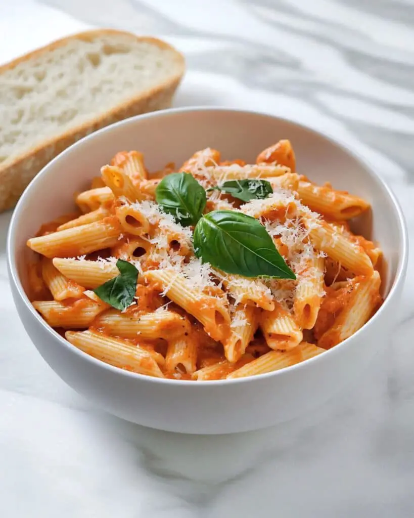 Creamy Tomato and Basil Penne Pasta Recipe