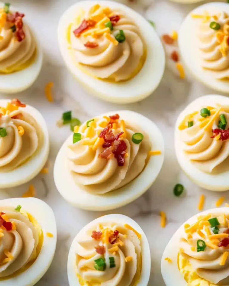 Loaded Deviled Eggs with Bacon Recipe