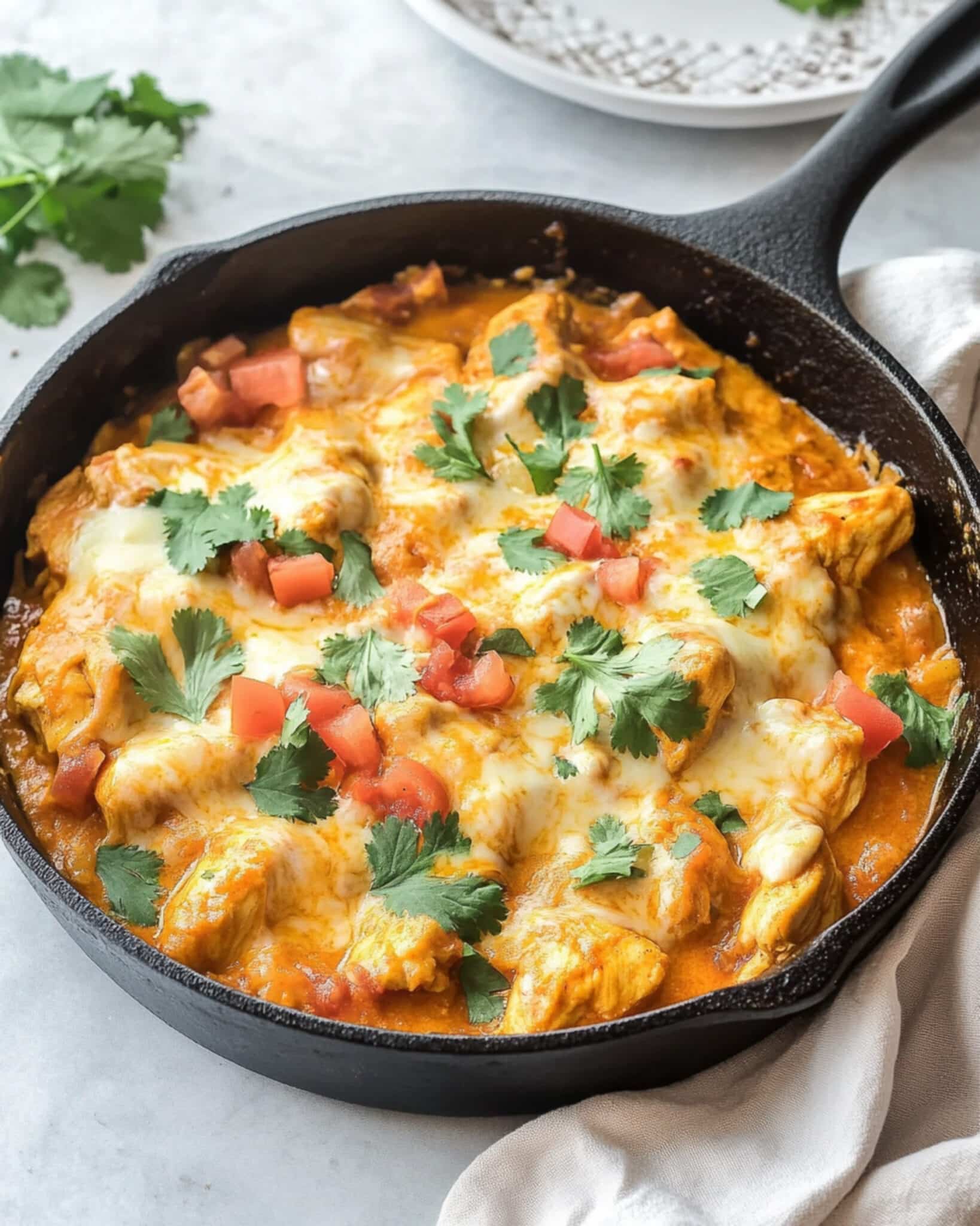Skillet Chicken Con Queso Recipe
