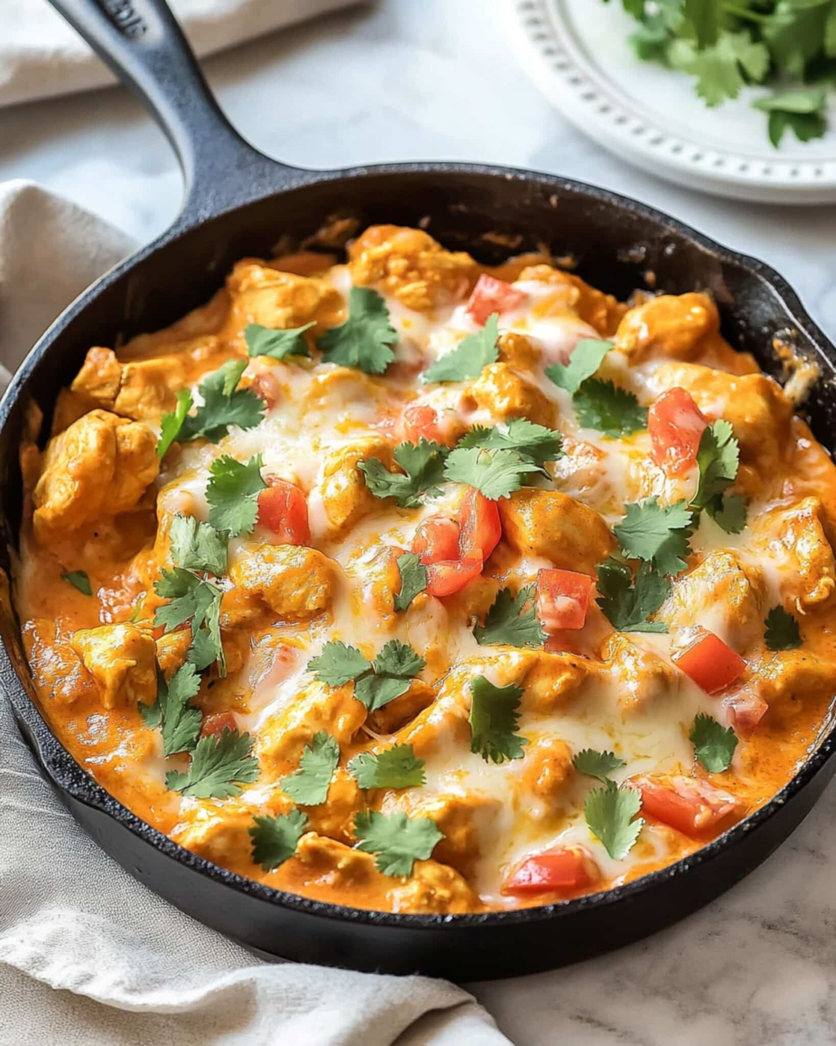 Skillet Chicken Con Queso Recipe