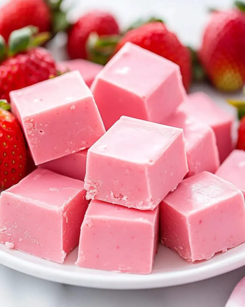 2 Ingredient Strawberry Fudge Recipe