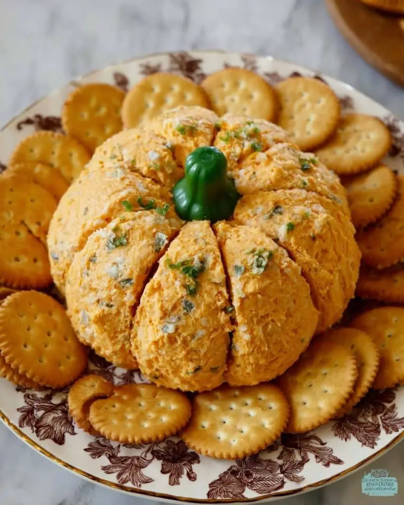 Pumpkin-Shaped Cheeseball: Festive Fall Party Delight