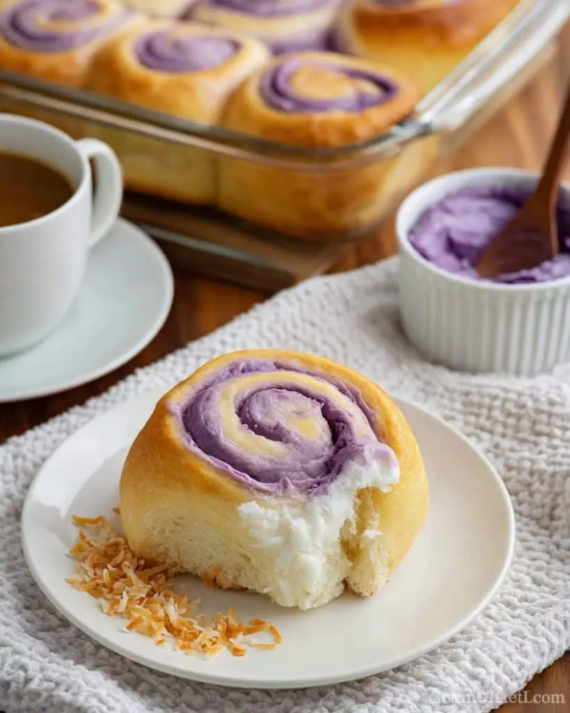 Ube Bread Rolls with Coconut and Ube Jam | Delicious Filipino Treat