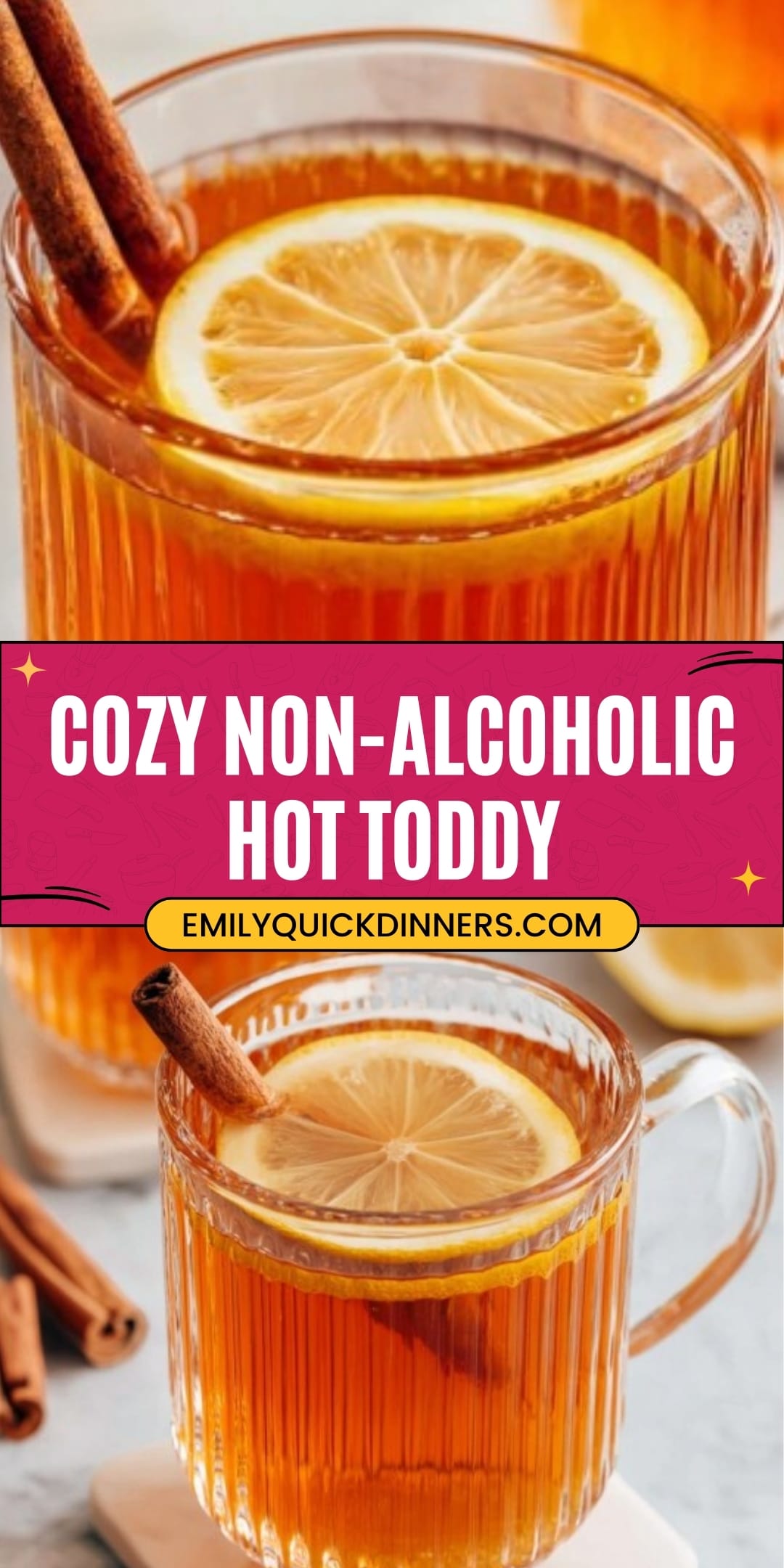 Non-Alcoholic Spiced Hot Toddy: Cozy Warming Herbal Drink