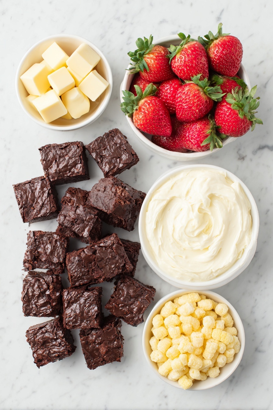 Brownie Gnome Bites with Strawberries: Adorable Dessert Delight