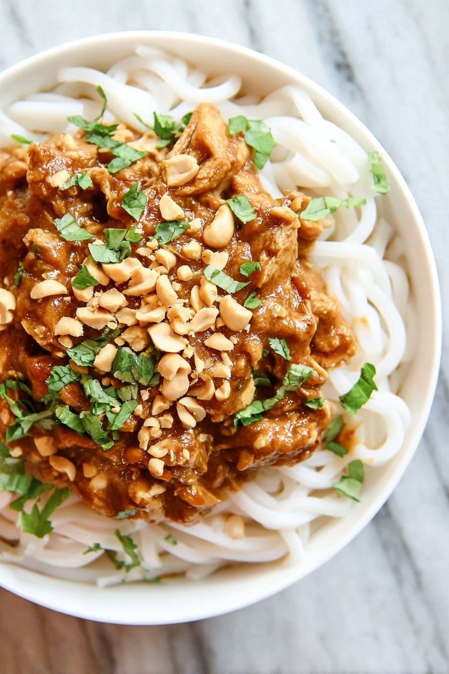 Easy Thai Peanut Chicken in Slow Cooker – Creamy & Delicious