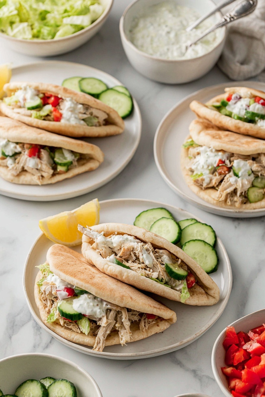 Crockpot Greek Chicken Gyros - Easy & Flavorful Greek Meal