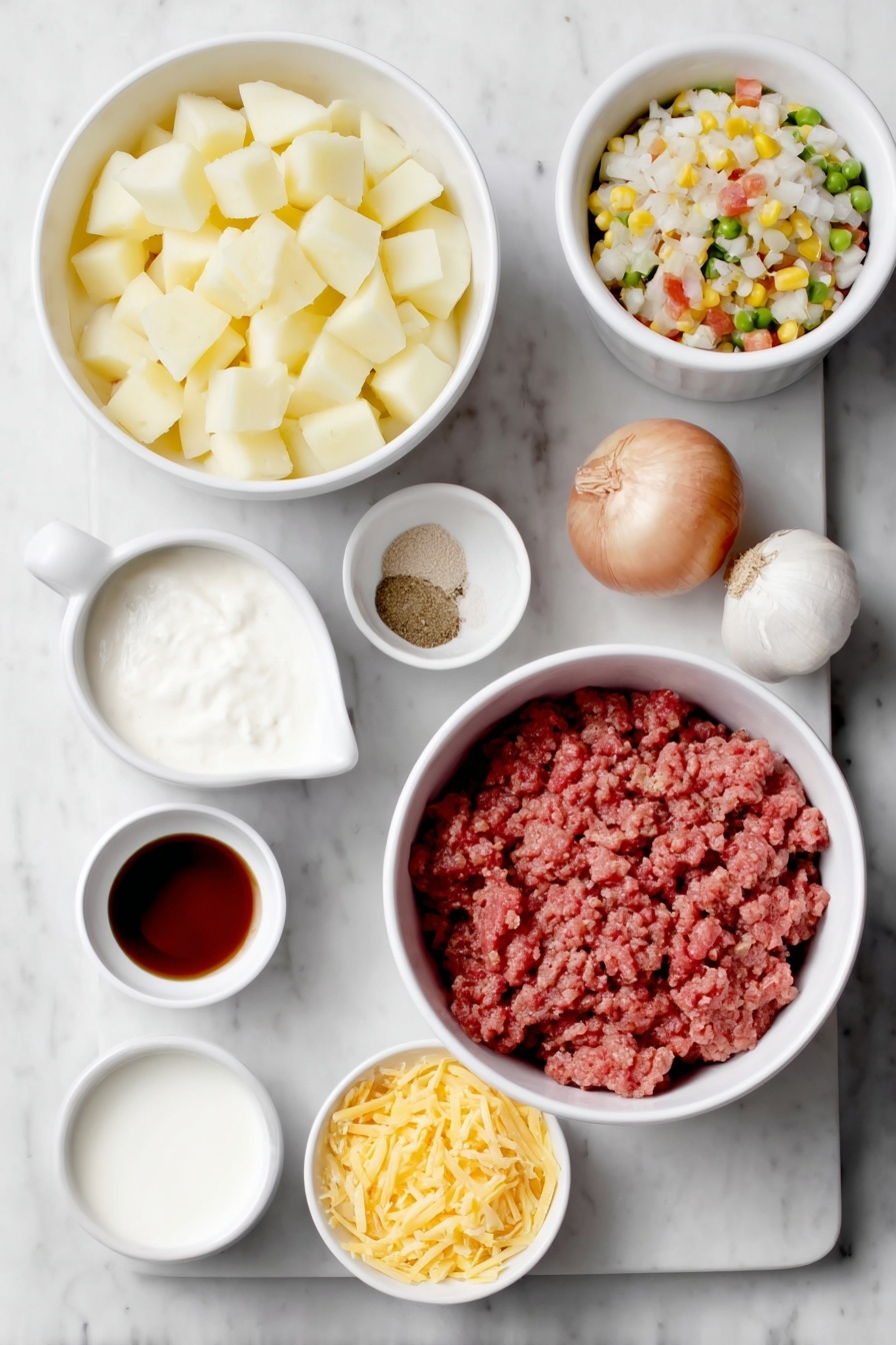Cheesy Ground Beef and Potato Casserole - Comfort Food Favorite