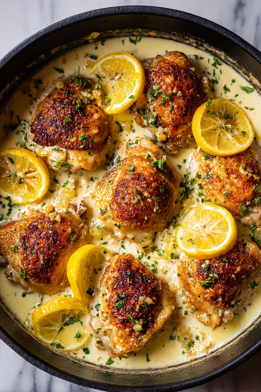 Crockpot Lemon Garlic Butter Chicken Thighs – Delicious & Easy