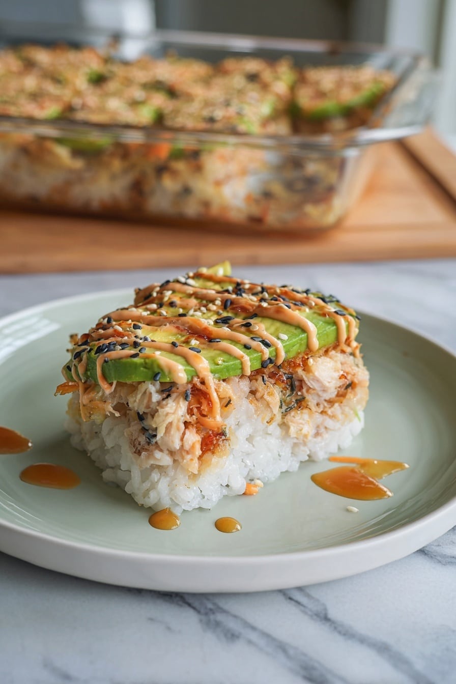 Spicy Salmon Sushi Bake – Irresistible Japanese-Inspired Dish